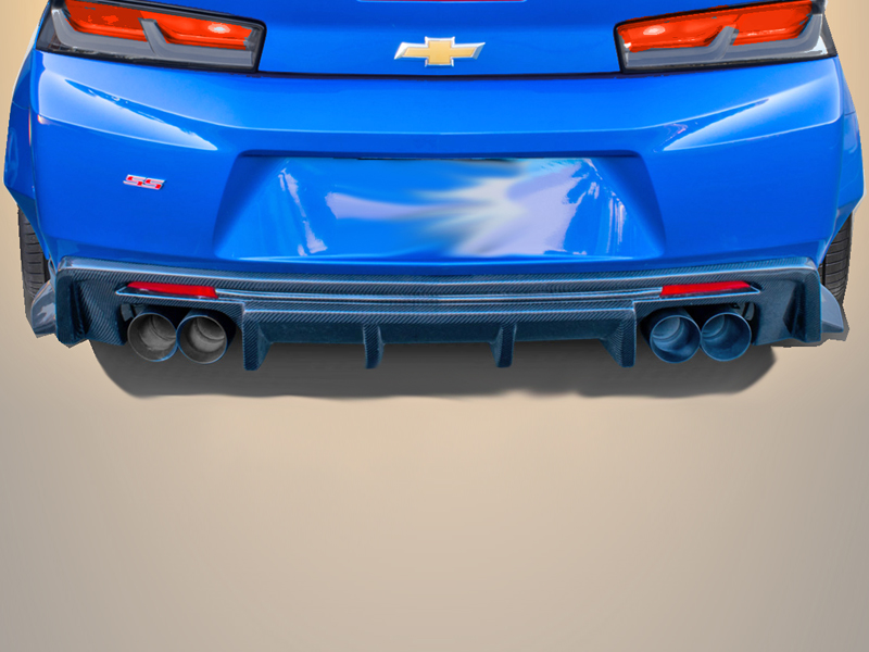 2016-2018 Camaro Carbon Fiber Grid Rear Diffuser - 1 Piece