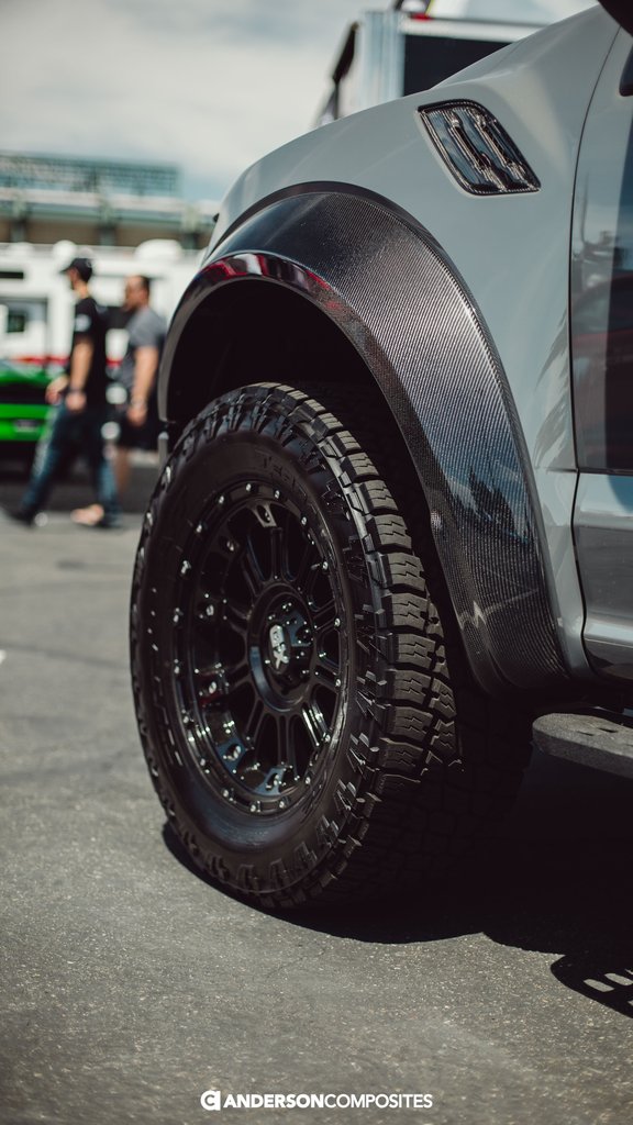 2017-2020 FORD RAPTOR CARBON FIBER TYPE-WIDE FRONT FENDER FLARES AC ...