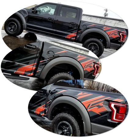 2017-2018 Ford F-150 Raptor Body Side Graphics Kit ATD-FRDF150GRPH78