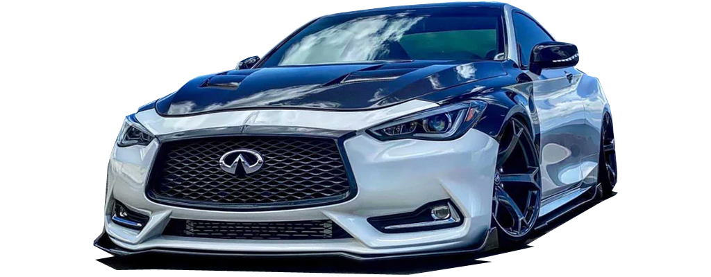 2017-2022 Infiniti Q60 Carbon Fiber Hood AMS Style