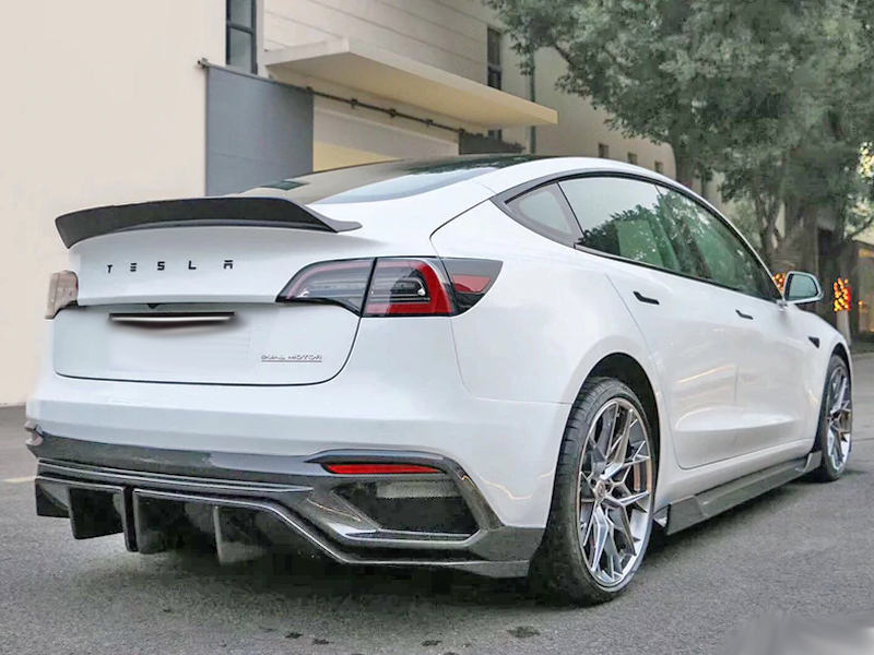 2017-2020 Tesla Model 3 IMPII Style Partial Carbon Fiber Rear Bumper