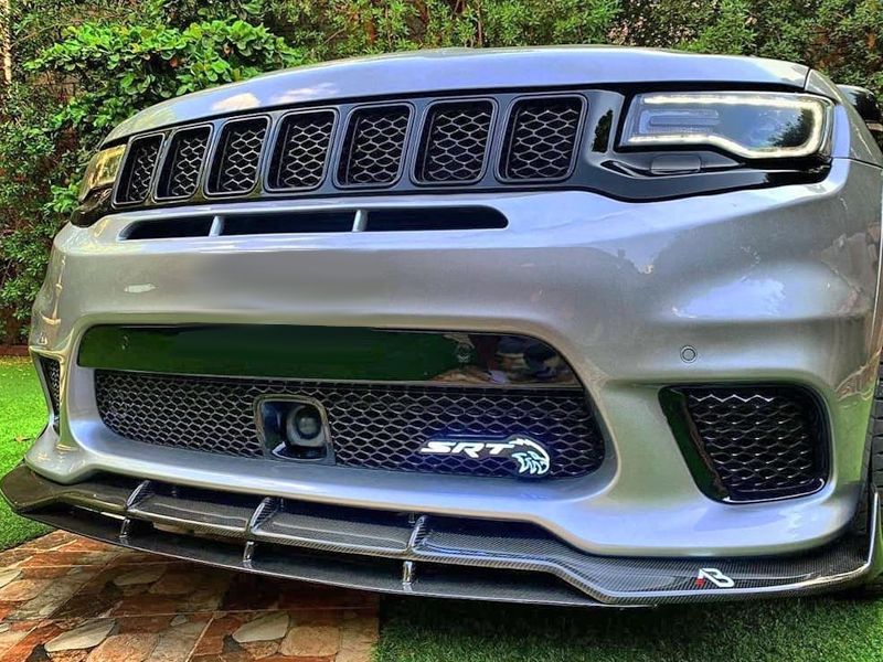 2017-2021 JEEP CARBON FIBER FRONT SPLITTER DOUBLE CHIN STYLE