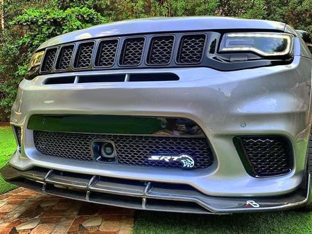 2017-2021 JEEP CARBON FIBER FRONT SPLITTER DOUBLE CHIN STYLE