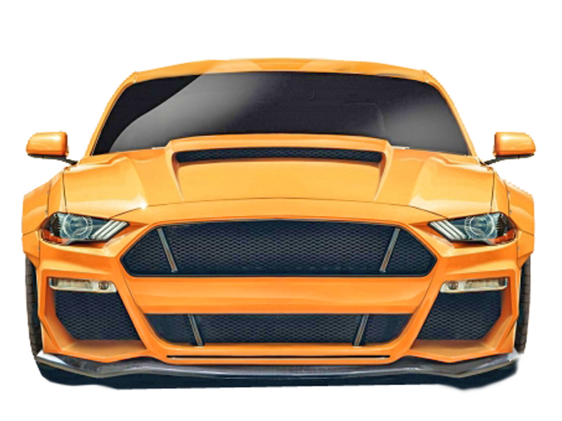 2018-2020 Ford Mustang Front Lip Under Spoiler Carbon Creations