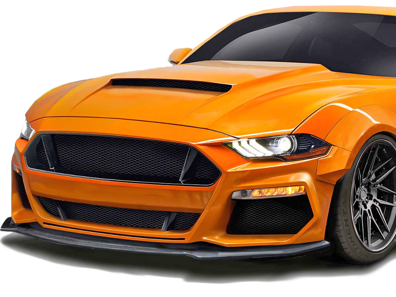 2018-2020 Ford Mustang Front Lip Under Spoiler Carbon Creations