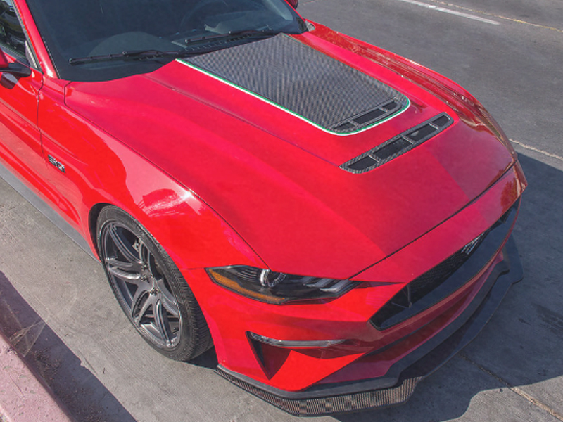 2018-2020 Mustang Carbon Fiber Vented Hood MUS1819-CF05SH