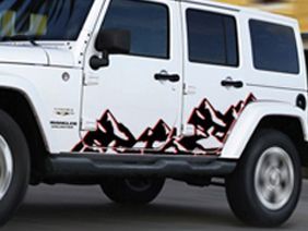 2018-2020 Jeep Wrangler JL Two Color Range Body Side Graphics Kit