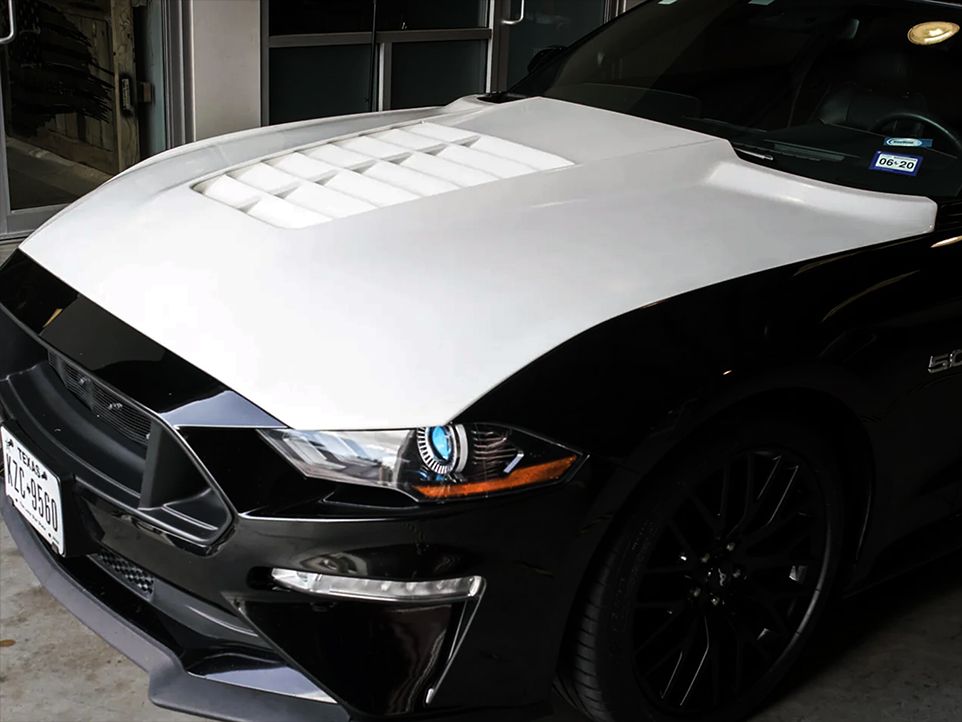 2018-2022 Ford Mustang Trufiber TF10027-A86 Vented Hood | Fiberglass ...