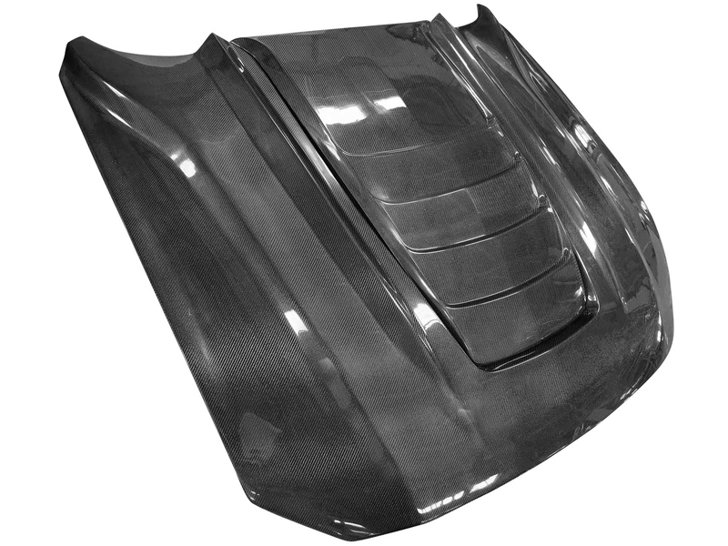 2018-2022 Ford Mustang V6R Style Carbon Fiber Hood