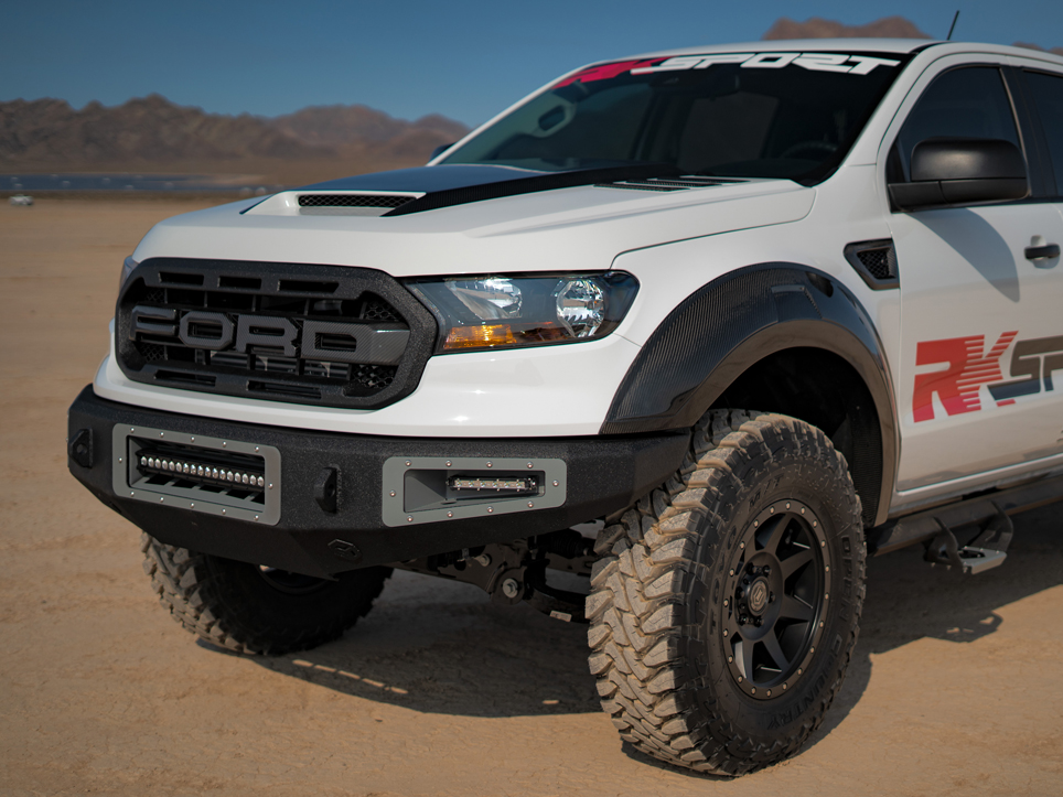 2019-2022 Ford Ranger V2 Ram Air Hood | FIBERGLASS | RKSport 50012100