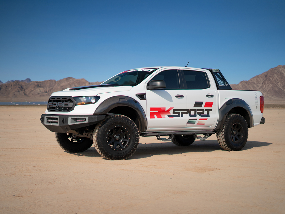 2019-2022 Ford Ranger V2 Ram Air Hood | FIBERGLASS | RKSport 50012100