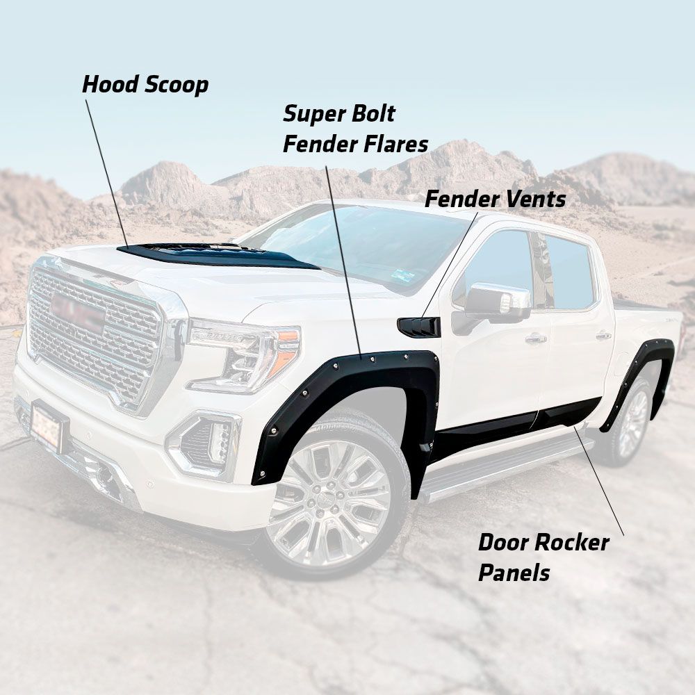 2019-2021 GMC SIERRA 1500 OFF-ROAD STYLING KIT CREW CAB SHORT BOX