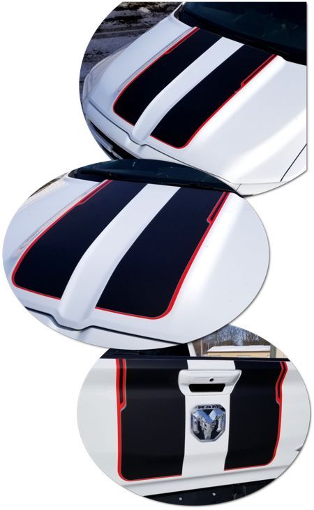 2019-2020 Ram 1500 Hood and Tailgate Accent Rally Graphics Kit