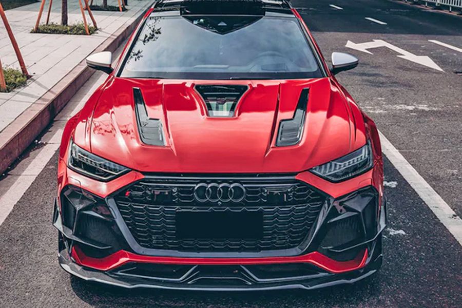 2019-2023 Audi RS6 Avant C8 Partial Carbon Fiber Hood