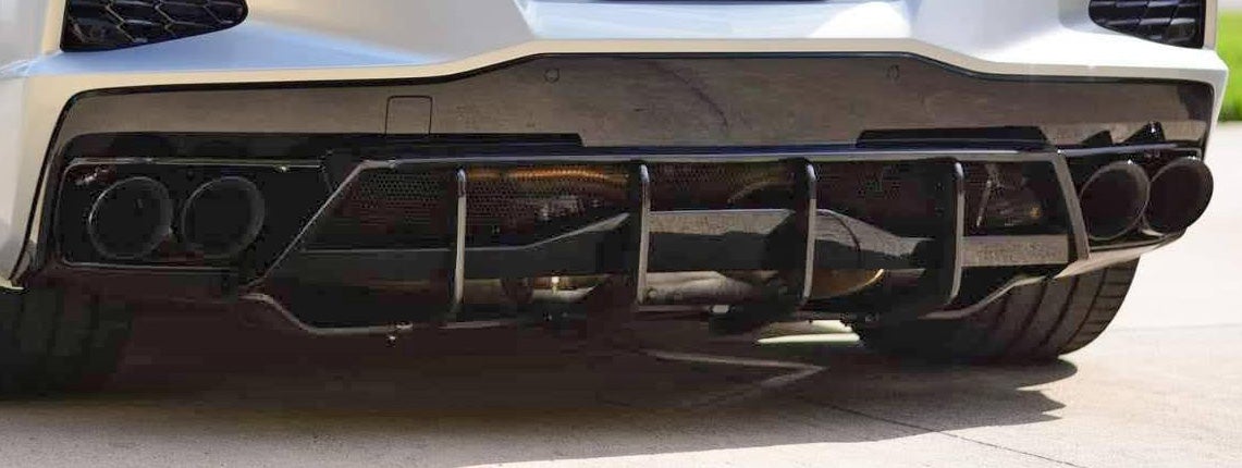 ANDERSON COMPOSITES Corvette C8 Carbon Fiber Rear Diffuser Fins