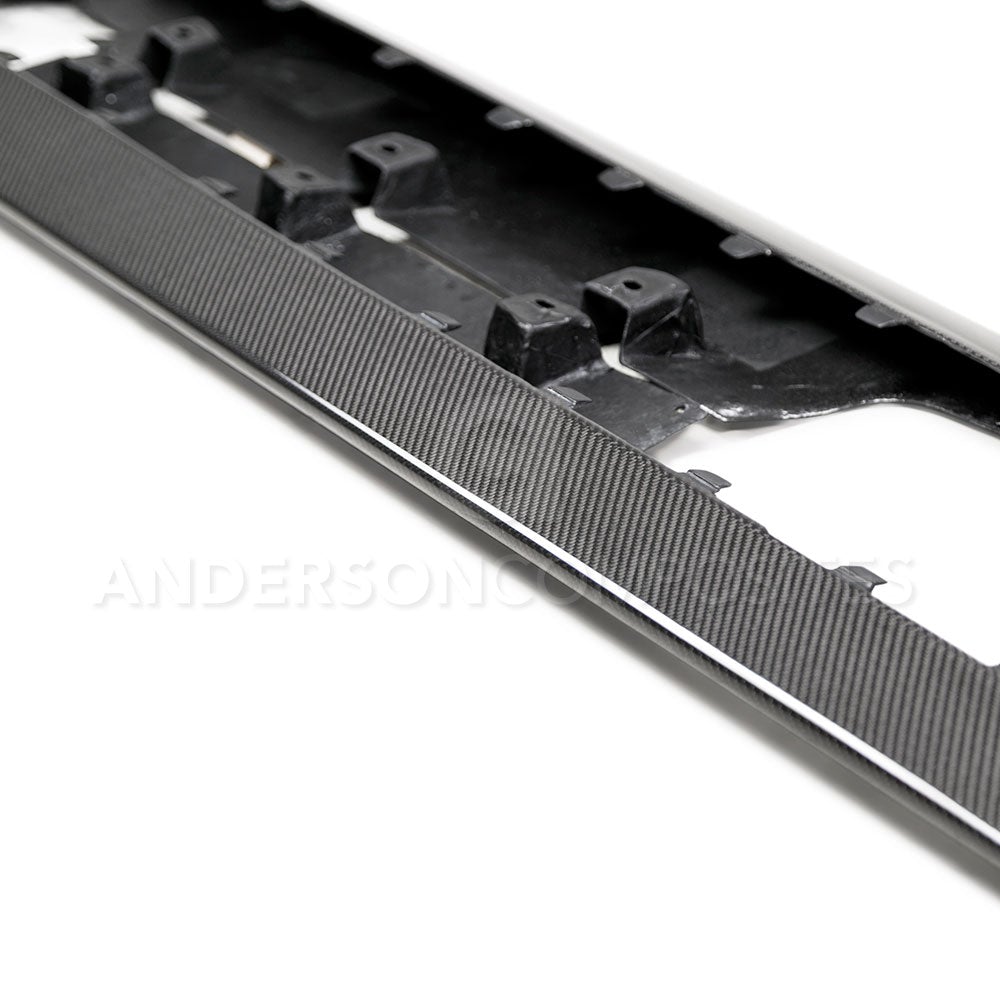 2020-2022 MUSTANG SHELBY GT500 CARBON FIBER SIDE ROCKER PANEL SPLITTERS