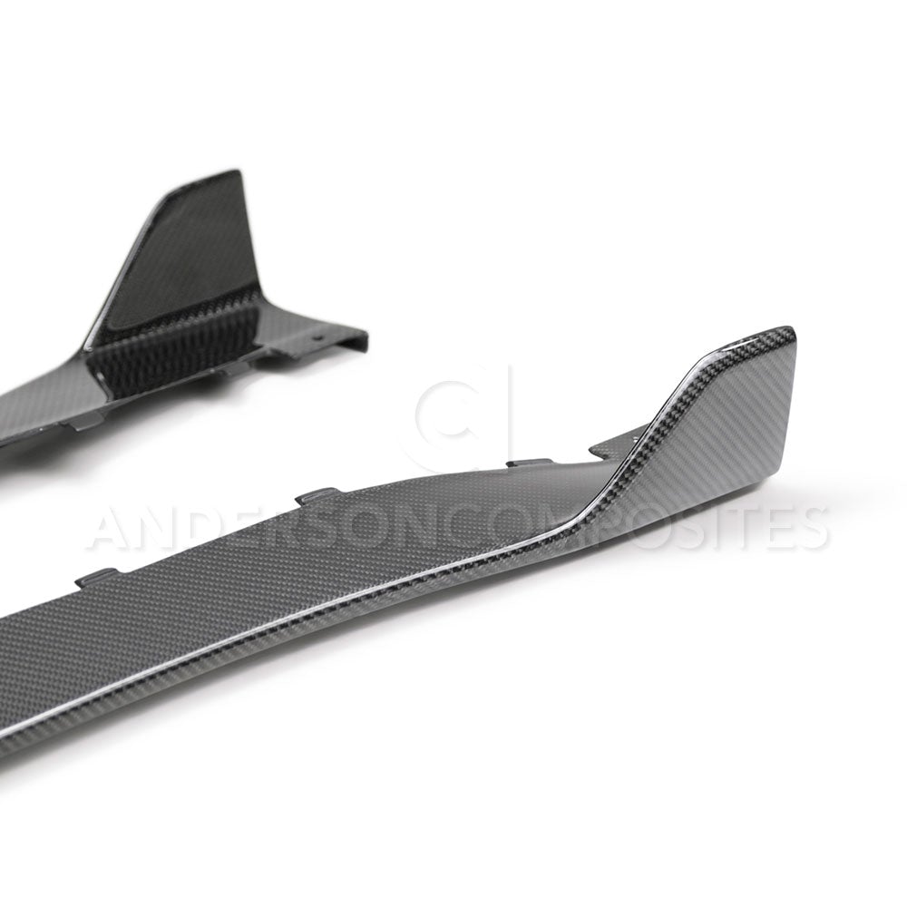 2020-2022 MUSTANG SHELBY GT500 CARBON FIBER SIDE ROCKER PANEL SPLITTERS