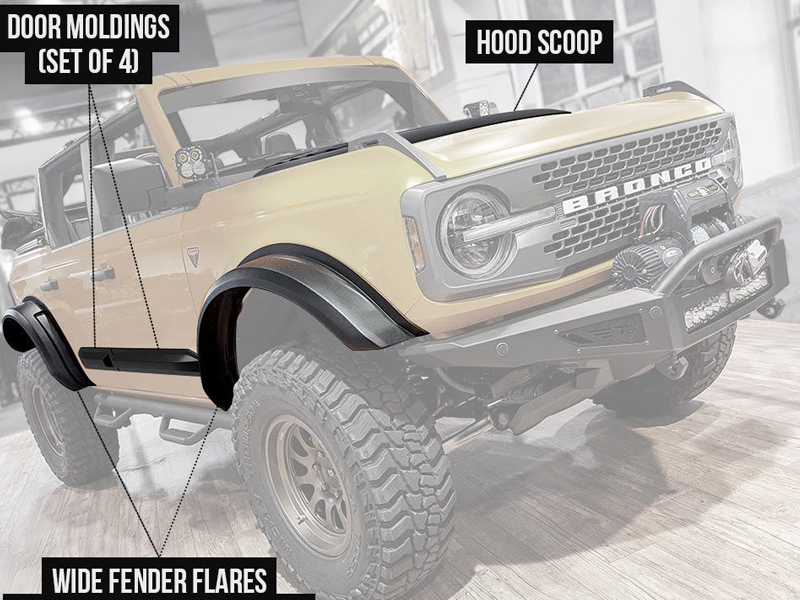 2020-2023 Ford Bronco Air Design Full Wide Off Road Body Kit 4Dr