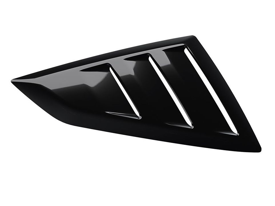 2024 Ford Mustang Quarter Window Louver Set | Gloss Black