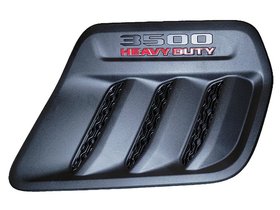 Set of Black '3500' Hood Vents for 2019-2024 Ram 3500 Sport Performance ...