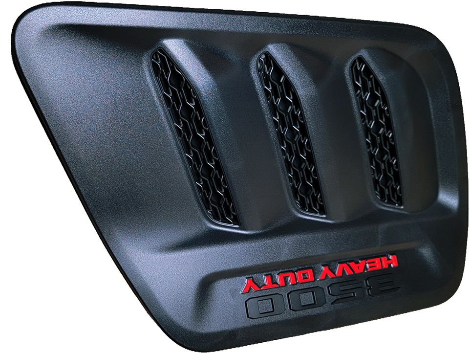 Set of Black '3500' Hood Vents for 2019-2024 Ram 3500 Sport Performance ...
