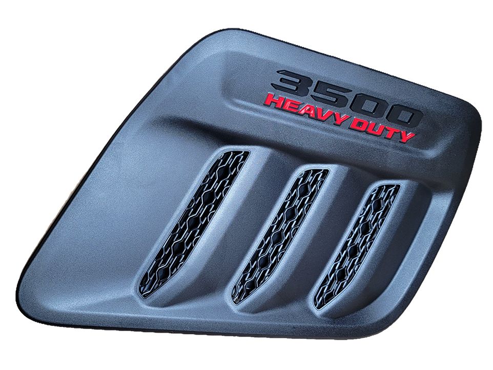 Set of Black '3500' Hood Vents for 2019-2024 Ram 3500 Sport Performance ...