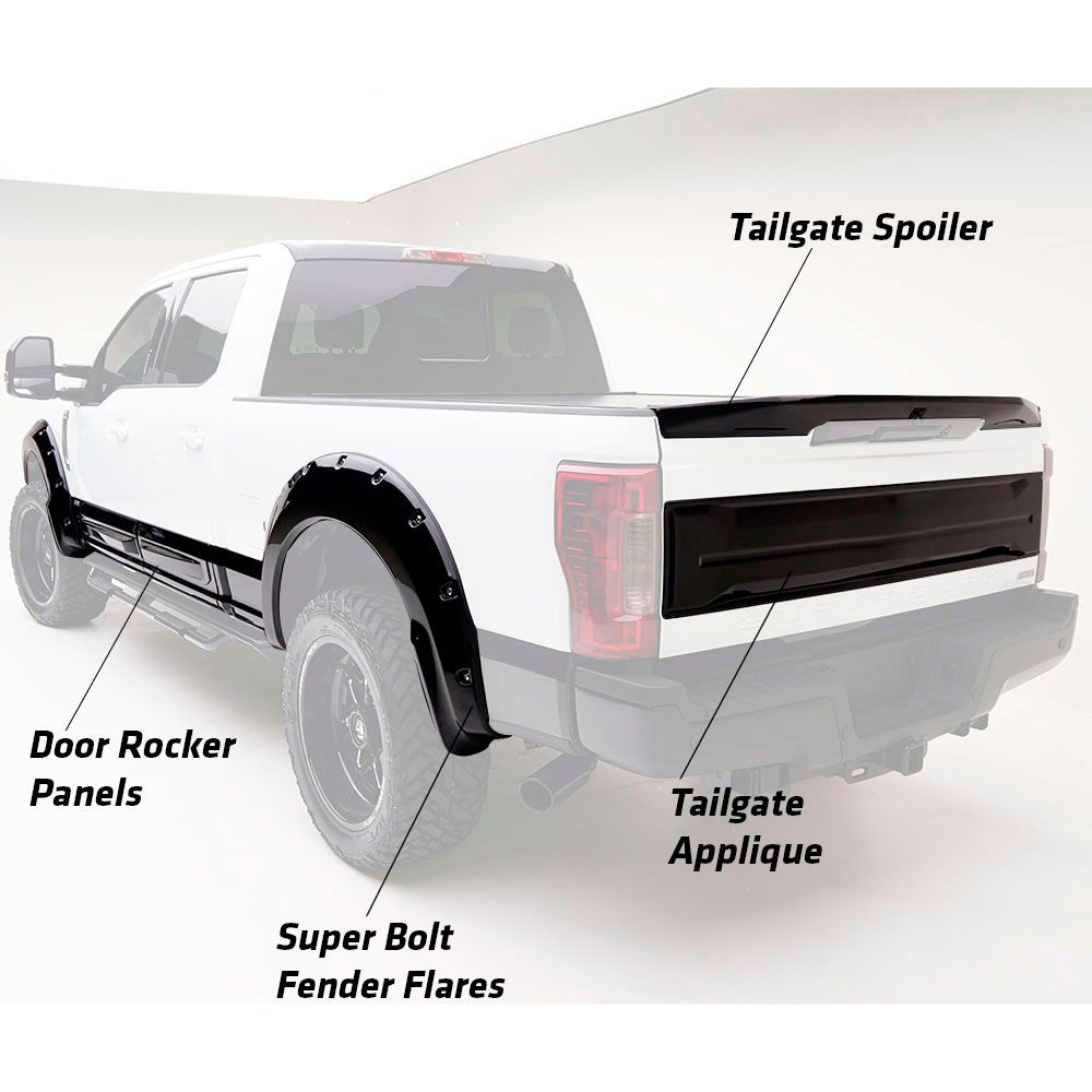 2017-2020 Ford F350 SD Dually Long Bed 2 3/4" Big Boy Fenders w/ Fender ...