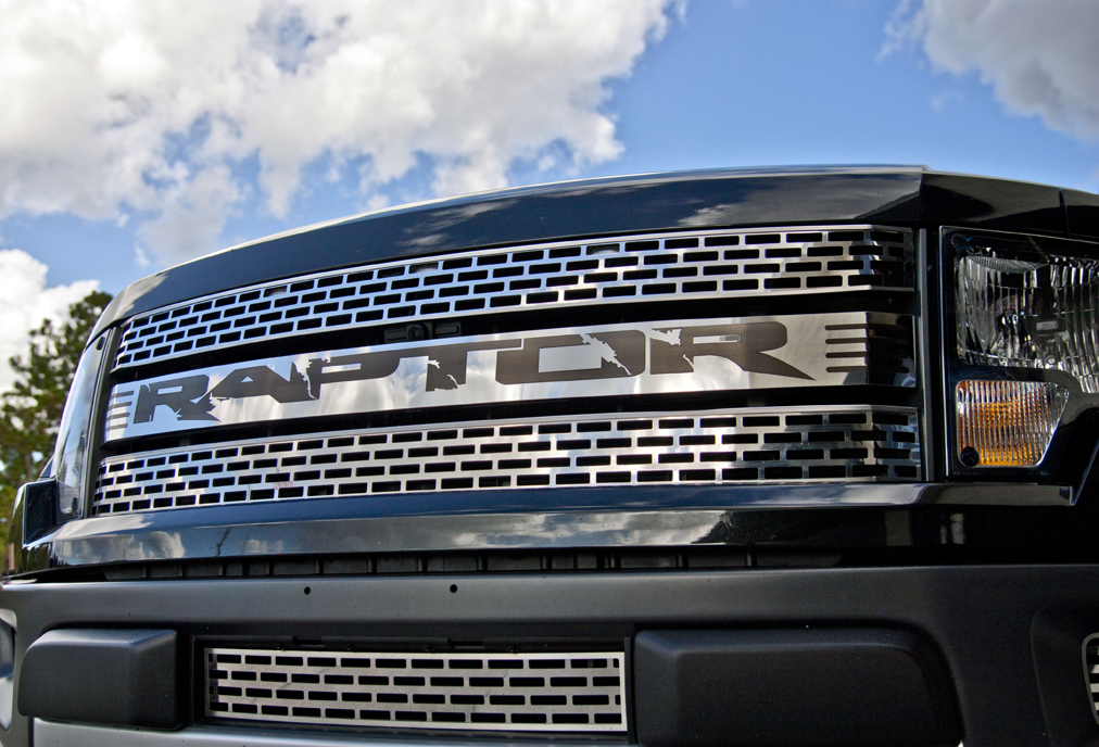 ACC Ford Raptor Front Grille Polished with Black "RAPTOR" Insert 2010 ...