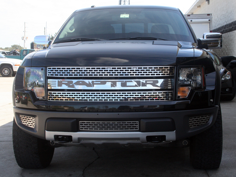 ACC Ford Raptor Front Grille Polished with Black "RAPTOR" Insert 2010 ...