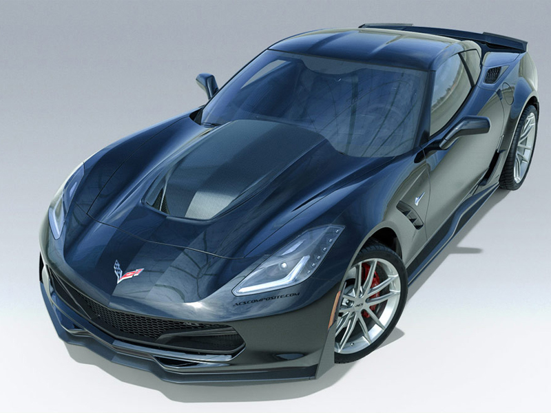 ACS C7 Stingray Coupe Rear Wide Body Conversion, Z06 Scooped Rocker