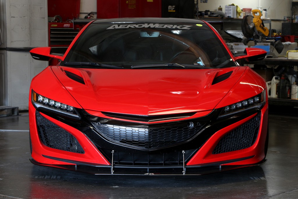 APR CW-916026 2016-2020 Acura NSX Bumper Carbon Fiber Splitter w Rods