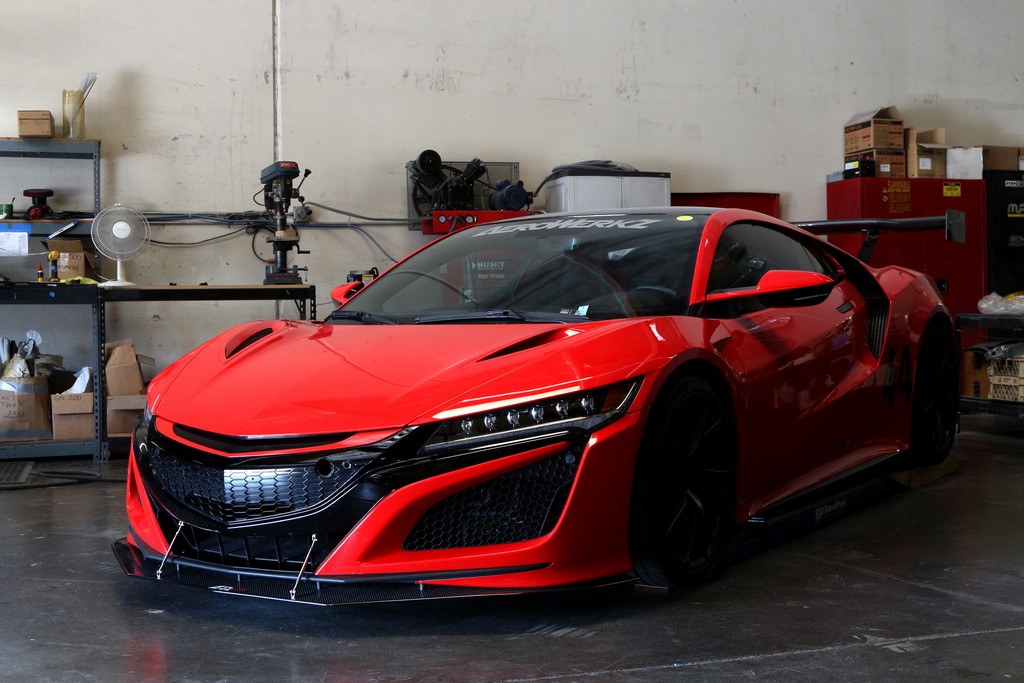 APR CW-916026 2016-2020 Acura NSX Bumper Carbon Fiber Splitter w Rods