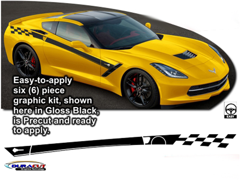 C7 Corvette Paddock Body Side Graphic Kit 2014-2019