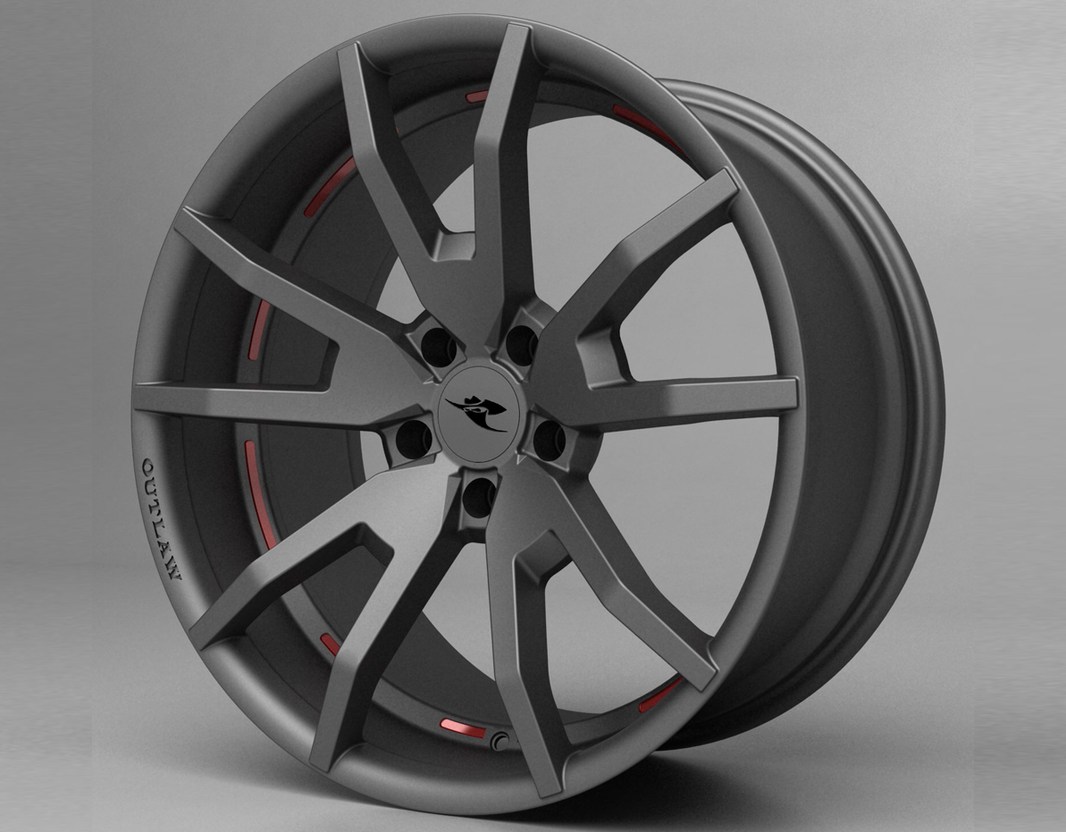 Challenger Outlaw Wheel 20x9 2008-2015 Gunsmoke Dark Grey Satin 0832 ...