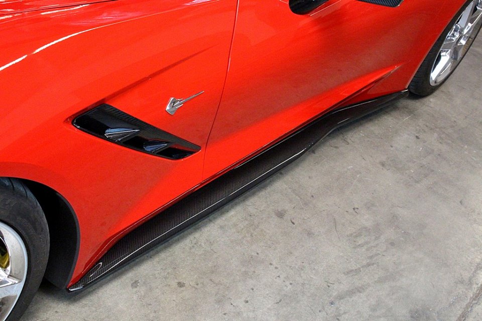 Chevrolet Corvette C7 APR Carbon Fiber Side Rocker Extensions 2014 2015