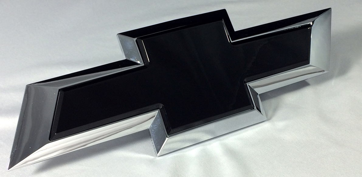 Chevrolet Silverado Painted Bowties Insert Replacements 2014 2015 Black GBA