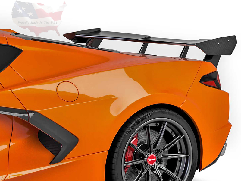 2020-2022 Corvette C8 High Wing Carbon Fiber Rear Spoiler
