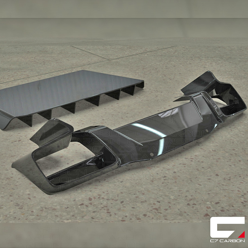 Corvette C8 Carbon Fiber Legacy Edition Diffuser Stage 3