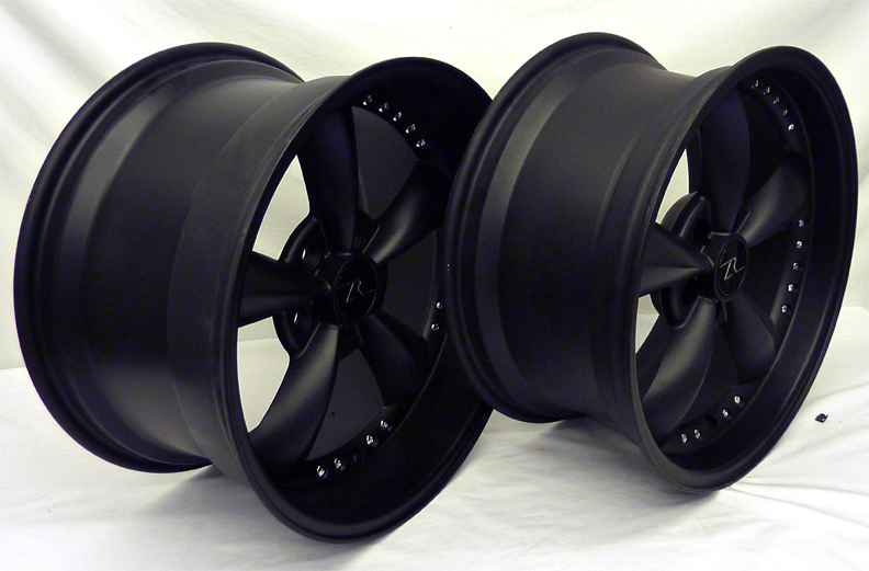 Flat Black Mustang ® Bullitt Style Wheels 18x9 18x10