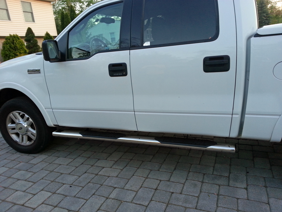 Ford F150 5" Oval Nerf Bars Bullet Crew Cab Length Stainless Steel 2004 ...