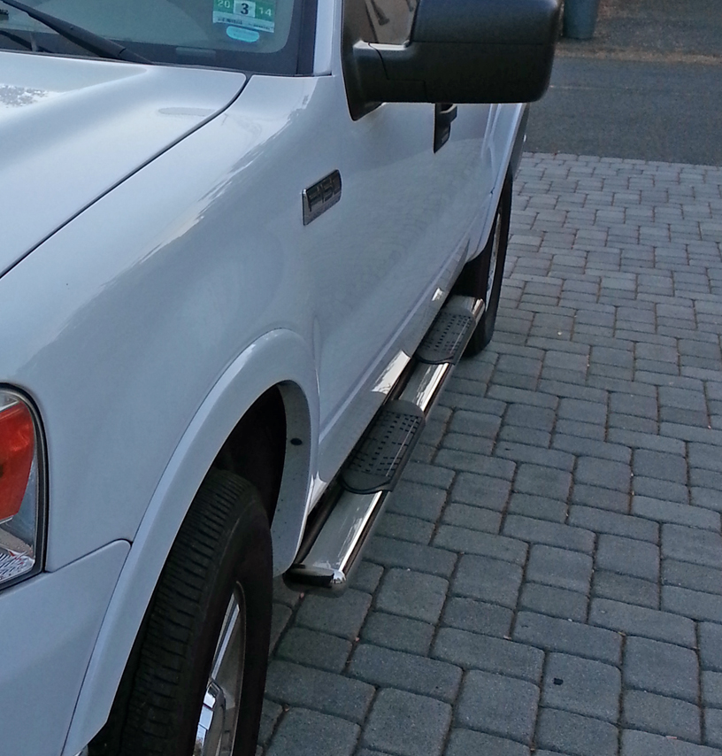 Ford F150 5" Oval Nerf Bars Bullet Crew Cab Length Stainless Steel 2009 ...