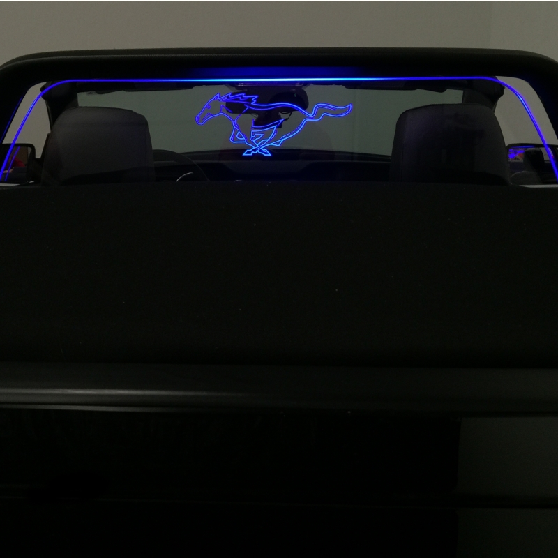 Ford Mustang Convertible Wind Restrictor Illuminated Etched 2015-CURRENT