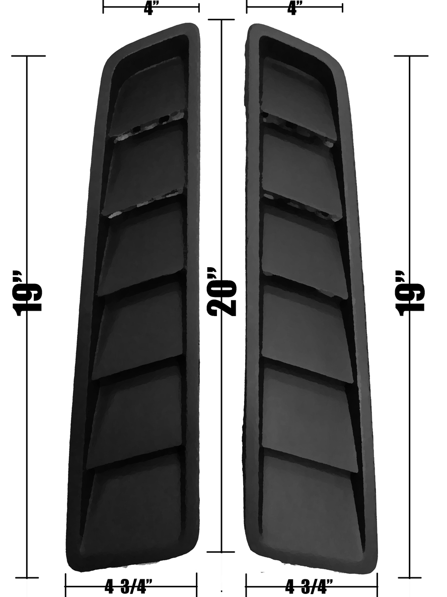 Ford Mustang GT OEM Styled Fiberglass Hood Vents 2013 2014 SCMVENTS