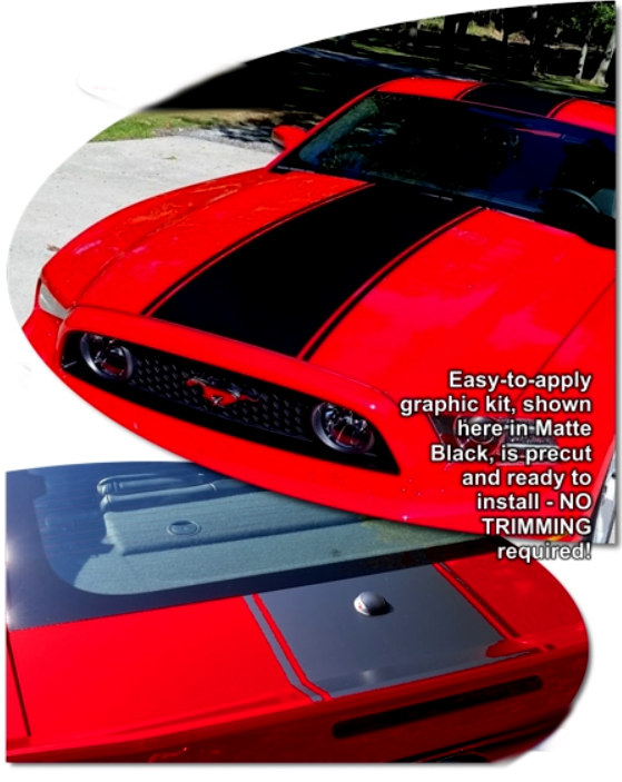 Ford Mustang Over the Top Racing Stripe Graphics Kit 2013 2014