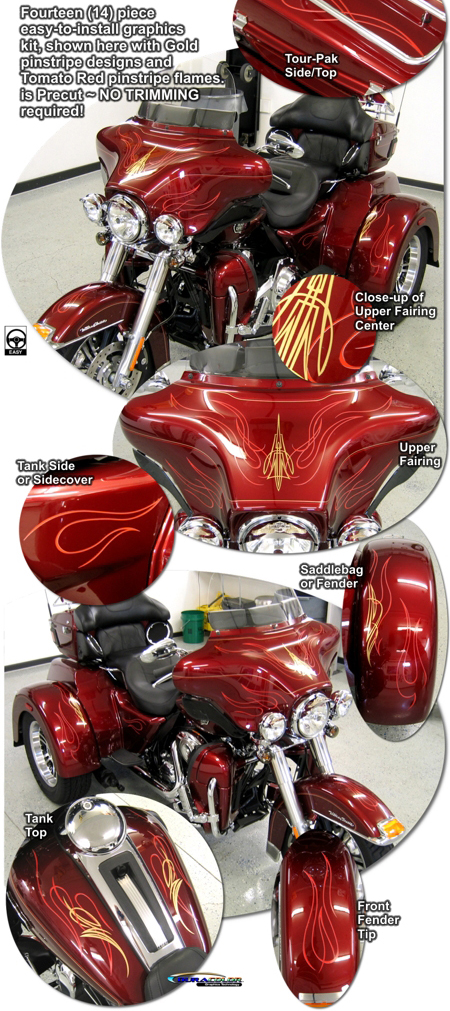 Harley-Davidson Touring Pinstripe Graphics Kit 2