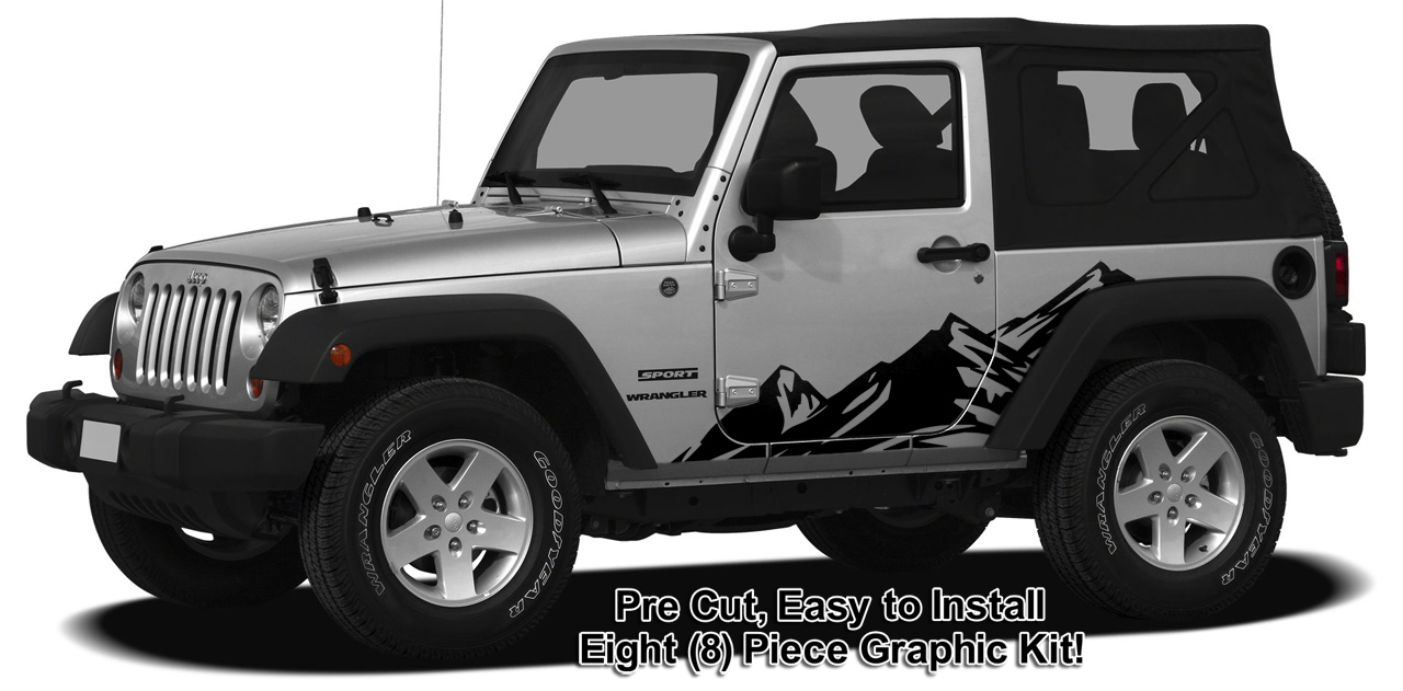 JEEP Wrangler Mountain Range Body Side Graphics Kit 2007-2017