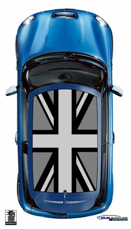 MINI Cooper Black Jack Flag Roof Graphics Kit 2002-2014 ATD-MCPRGRPH27