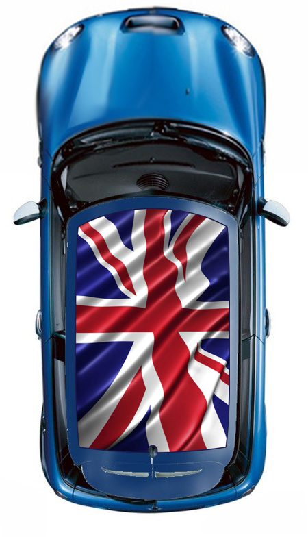 MINI Cooper Union Jack British Flag Roof Graphics Kit 3 1959-2014 ATD ...
