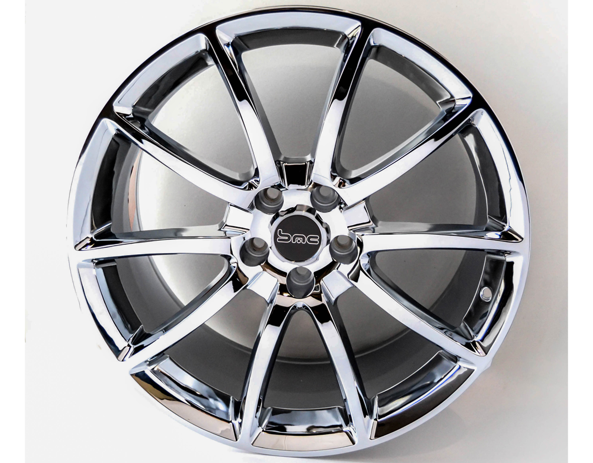 Mustang GT500 Style Chrome 20inch Wheels, Staggered Set 2005-2020