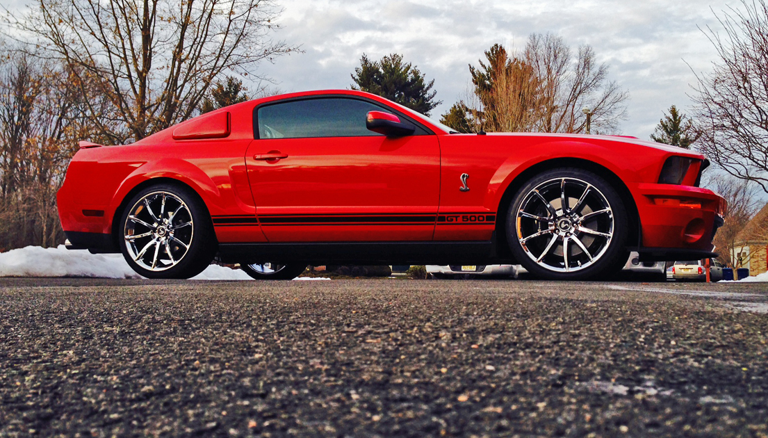 Mustang GT500 Style Chrome 20inch Wheels, Staggered Set 2005-2020